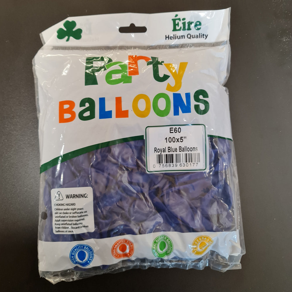 Blue Balloons - E60 bag of 100 Eire Pastel blue balloons – Barry's Balloons